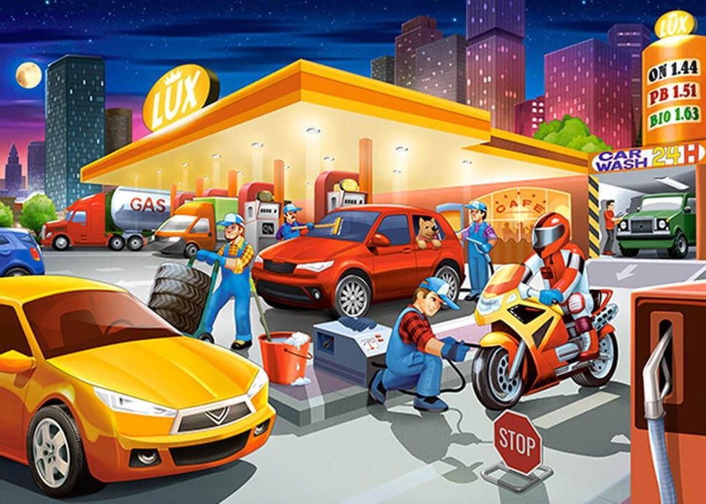 Gas Station (60 pieces) – Holiday Puzzles
