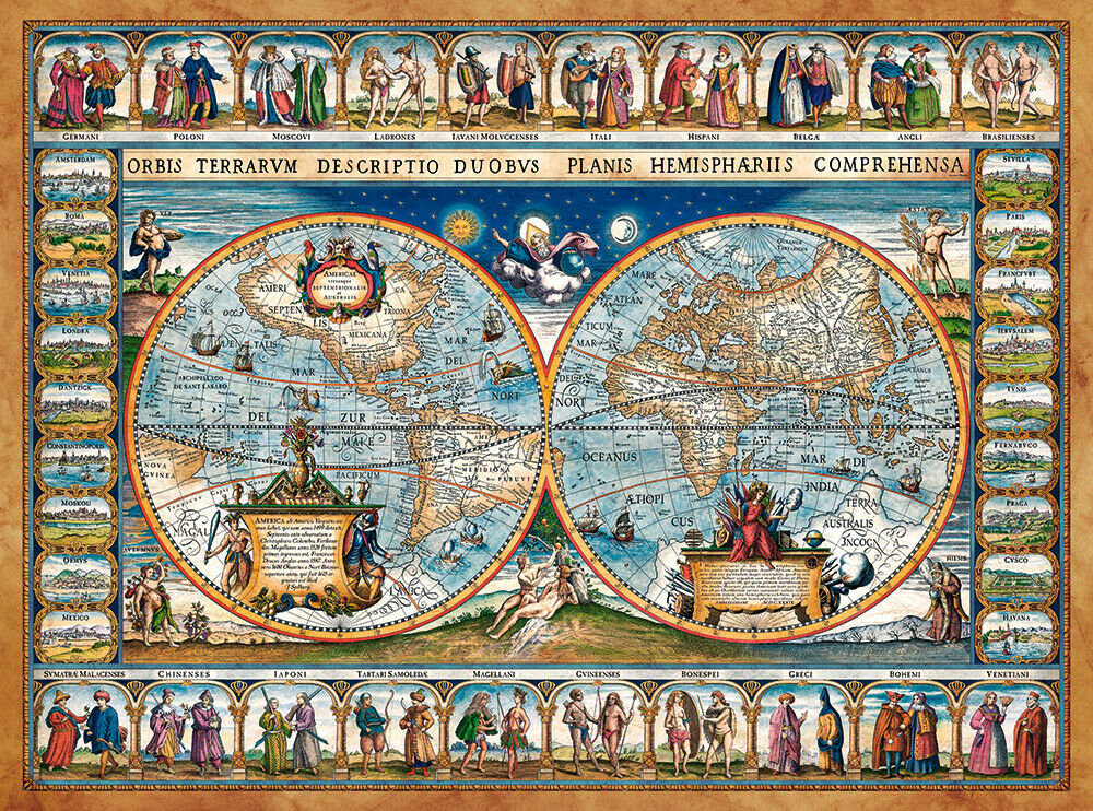 Map Of The World, 1639 (2000 pieces) – Holiday Puzzles